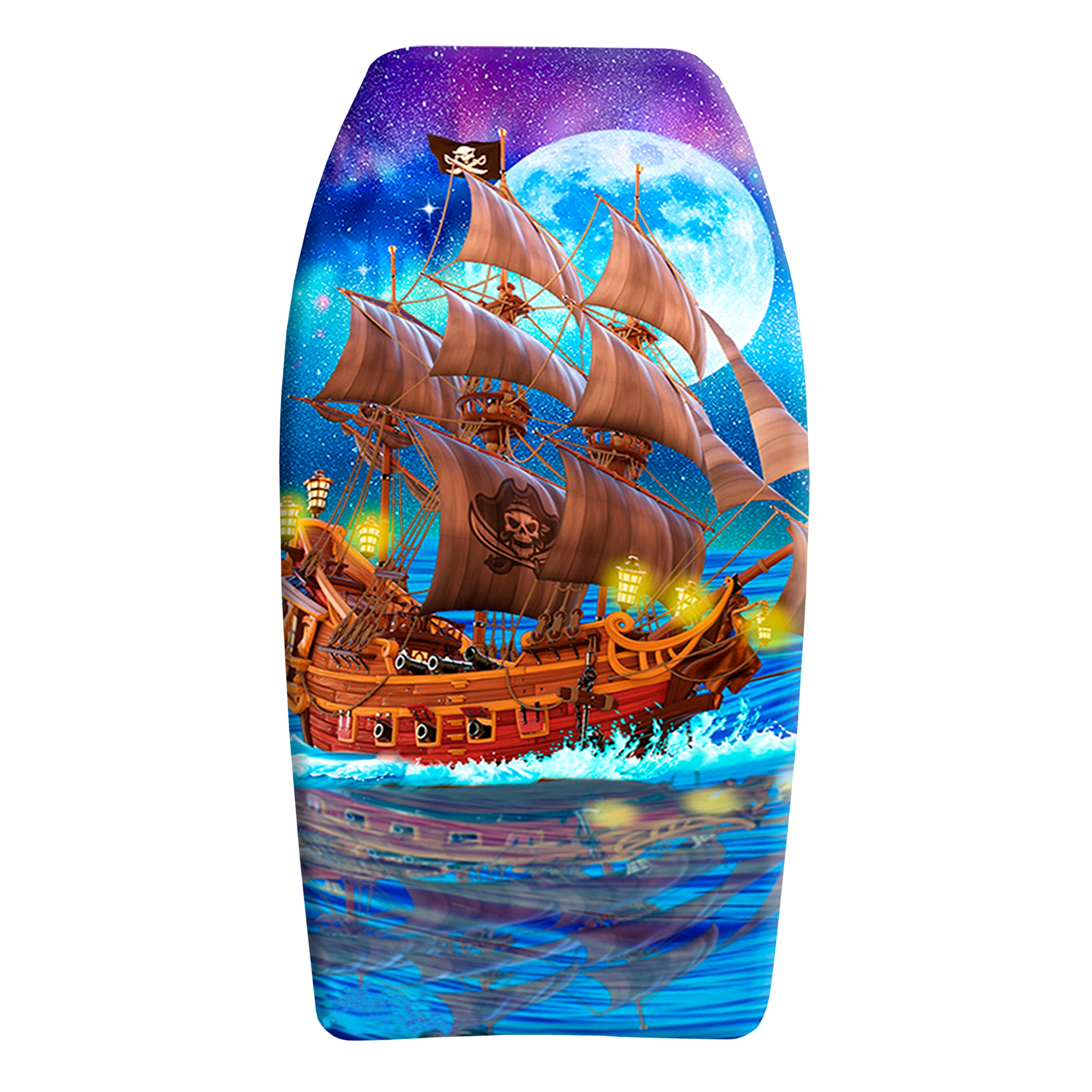 PMU 33 Inch Pirate Ship Printed Bodyboard - Lightweight Wrist Leash ...