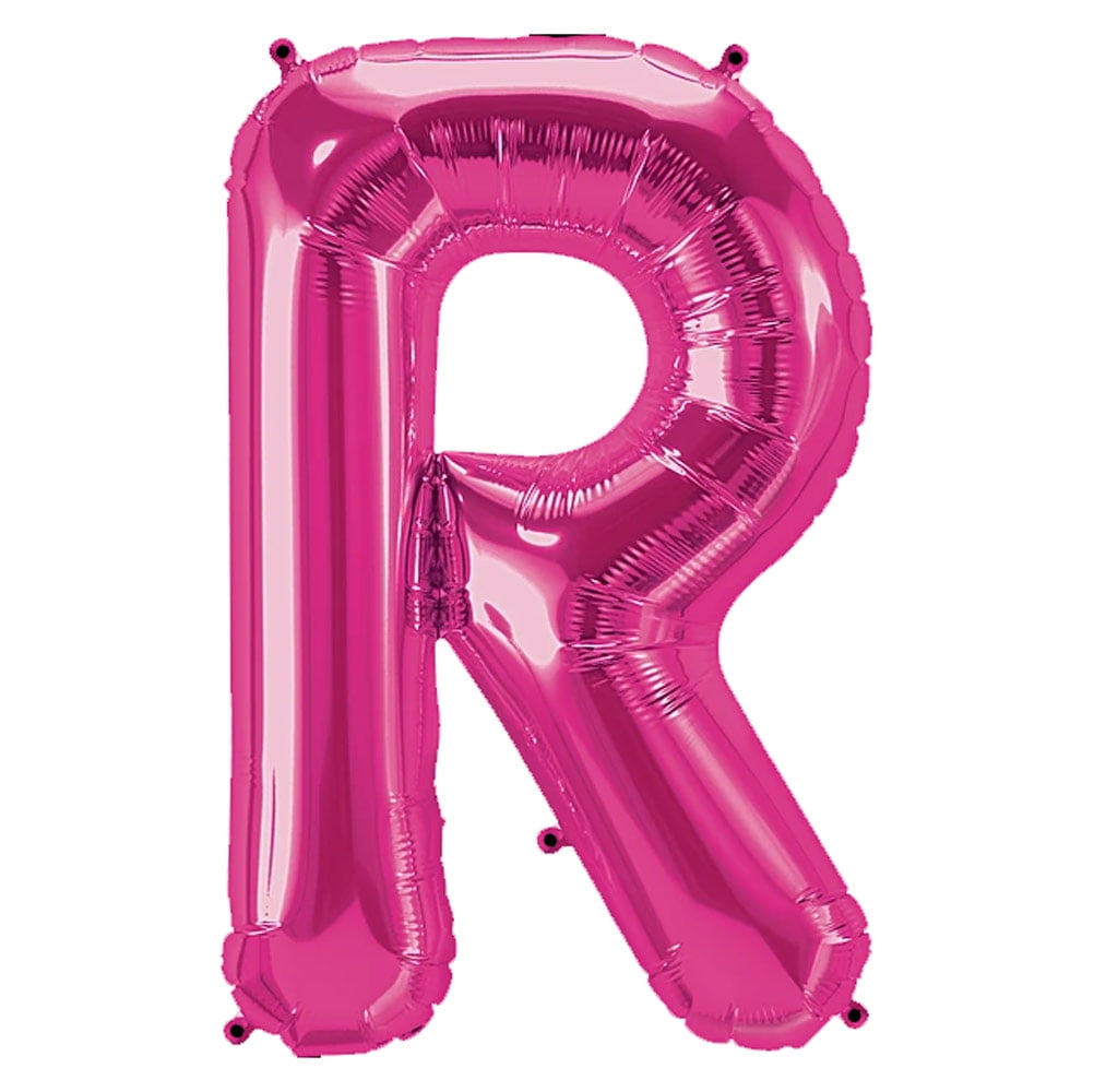 PMU 34-Inch Letter "R" Shape Mylar Balloon, Magenta Pkg/1 - Walmart.com