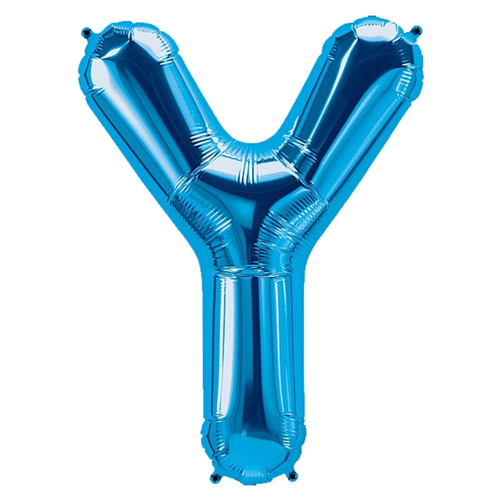 PMU 34-Inch Letter "Y" Shape Mylar Balloon, Blue Pkg/1 - Walmart.com