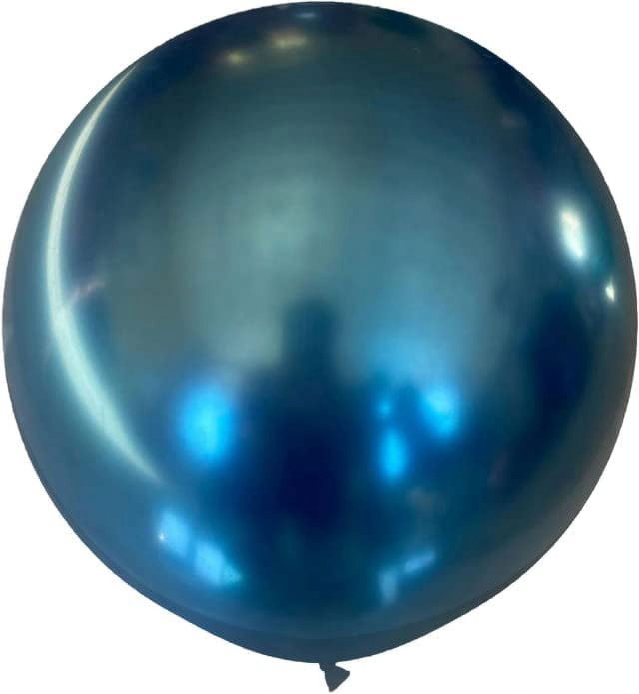 PMU 36 Inch Chrome Blue Premium Latex Balloons - Jumbo Size Balloons ...