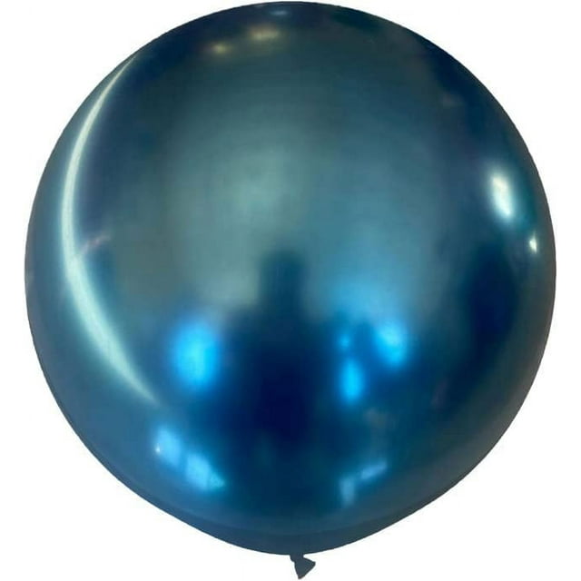 PMU 36 Inch Chrome Blue Premium Latex Balloons - Jumbo Size Balloons ...