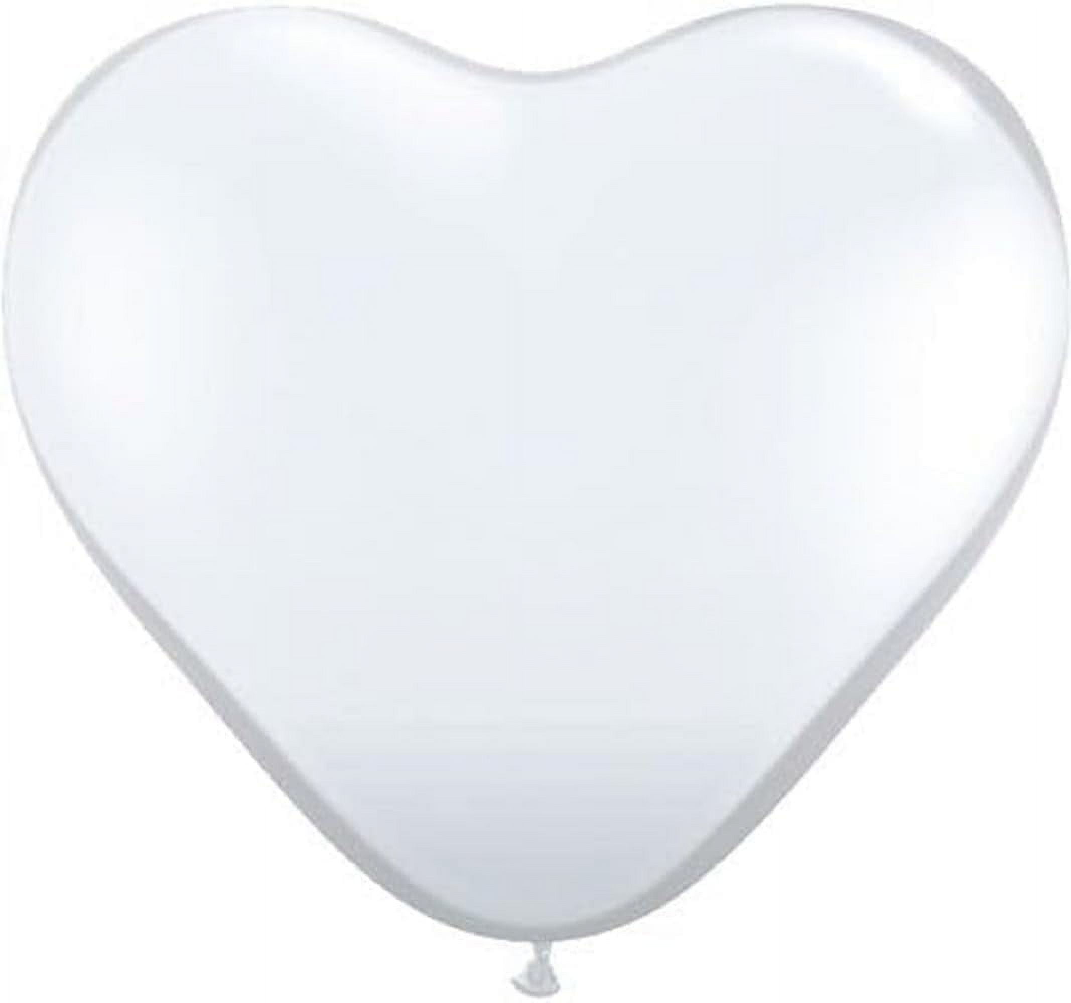 PMU 6 Inch Heart Shape Qualatex Diamond Clear Latex (25/Pkg) Pkg/1 ...