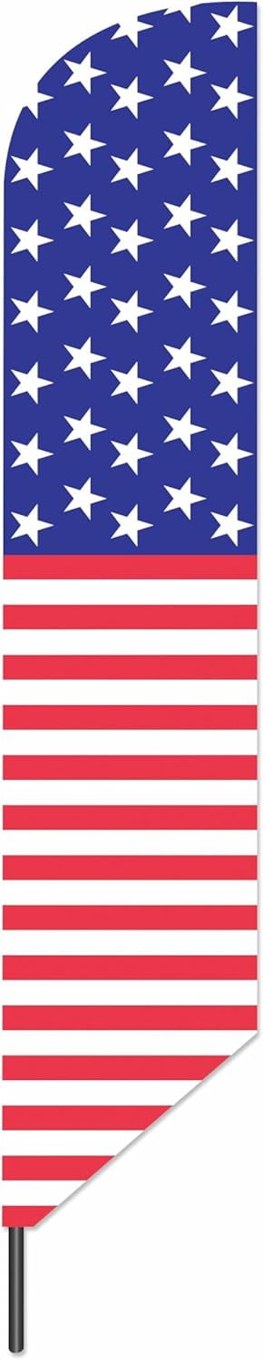 PMU 7in 4th of July Decorations, Patriotic Small Feather American Flags ...