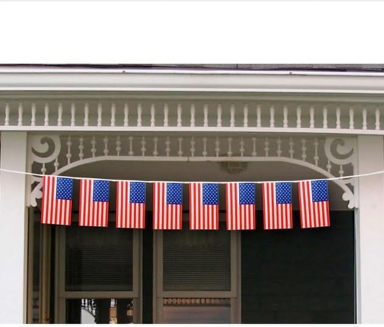 PMU 8 Ft Patriotic American Flag Bunting Banner | 4th Of July Patriotic ...