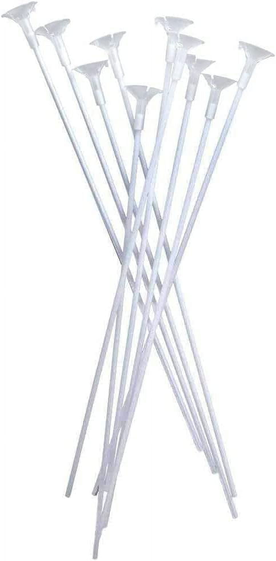 PMU Balloon Maxi Sticks 24 Inch White with Clear Maxi Cups Premium ...