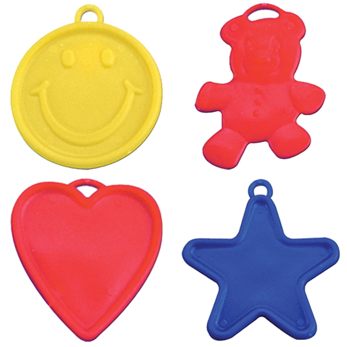 PMU Balloon Weights 8-gram Assorted Shapes and Primary Colors Plastic ...