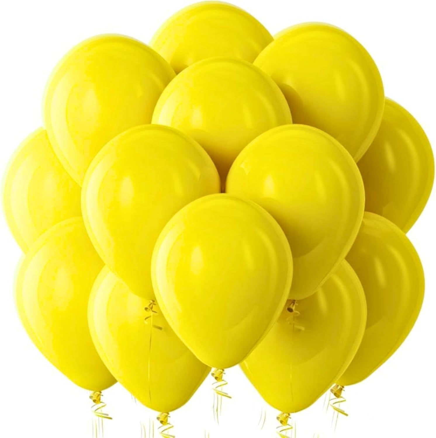 PMU 12 Pcs 11 Inch Yellow Balloons for Birthdays, Engagements, Weddings ...