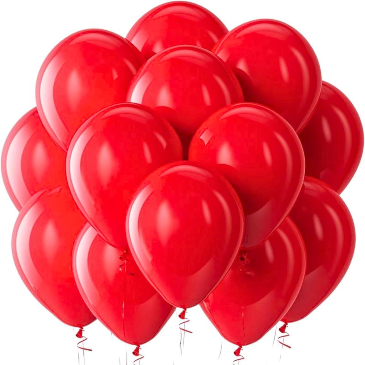 PMU 12 Pcs 11 Inch Ruby Red Balloons for Valentine's day, Birthdays ...