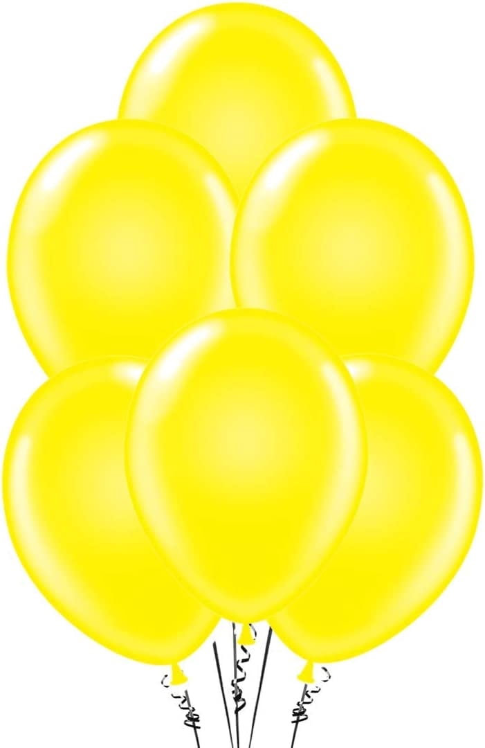 PMU Balloons 17 Inch PartyTex Yellow Premium Helium Quality Latex ...