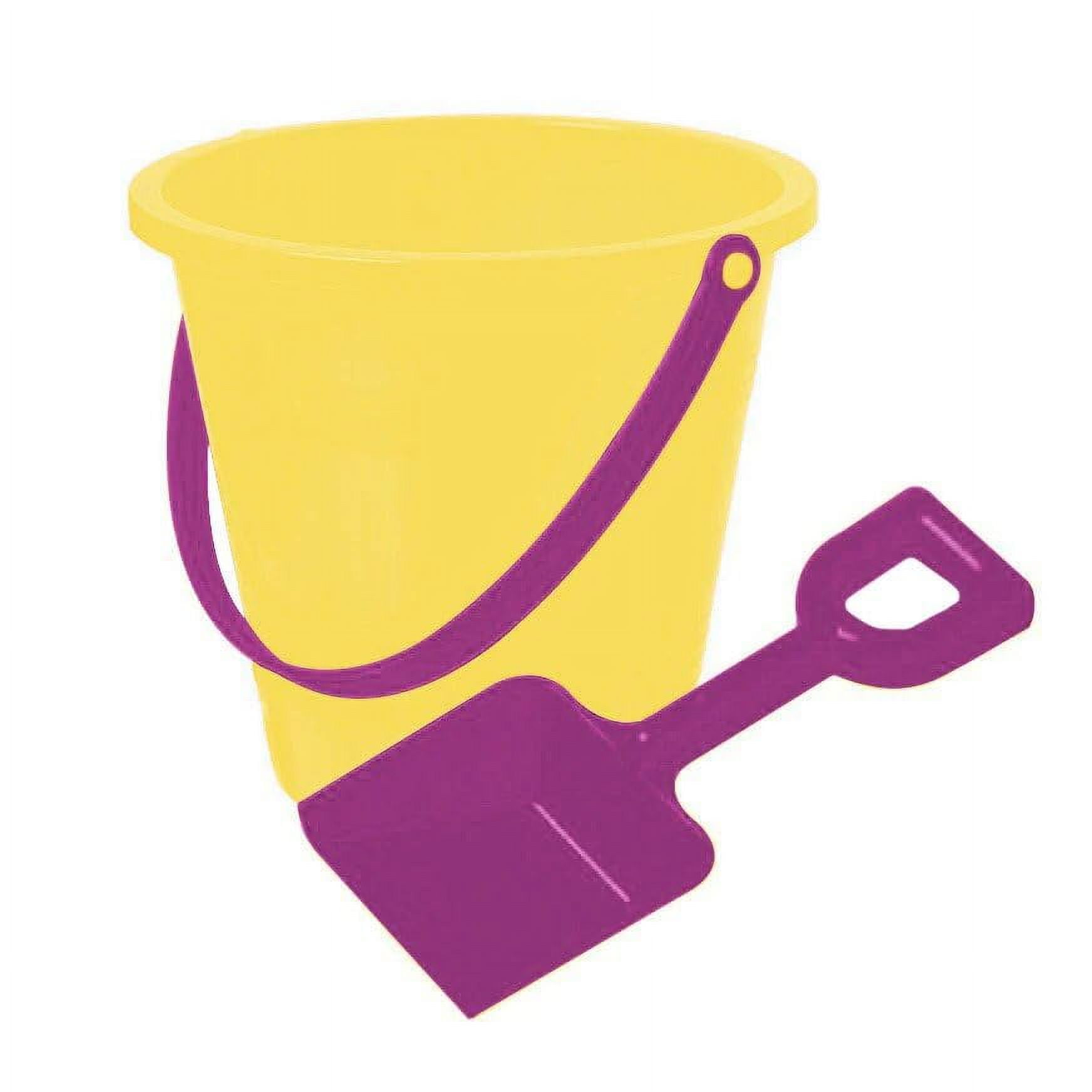 PMU Beach Bucket with Shovel Toy (Yellow and Purple) Great for Outdoor ...