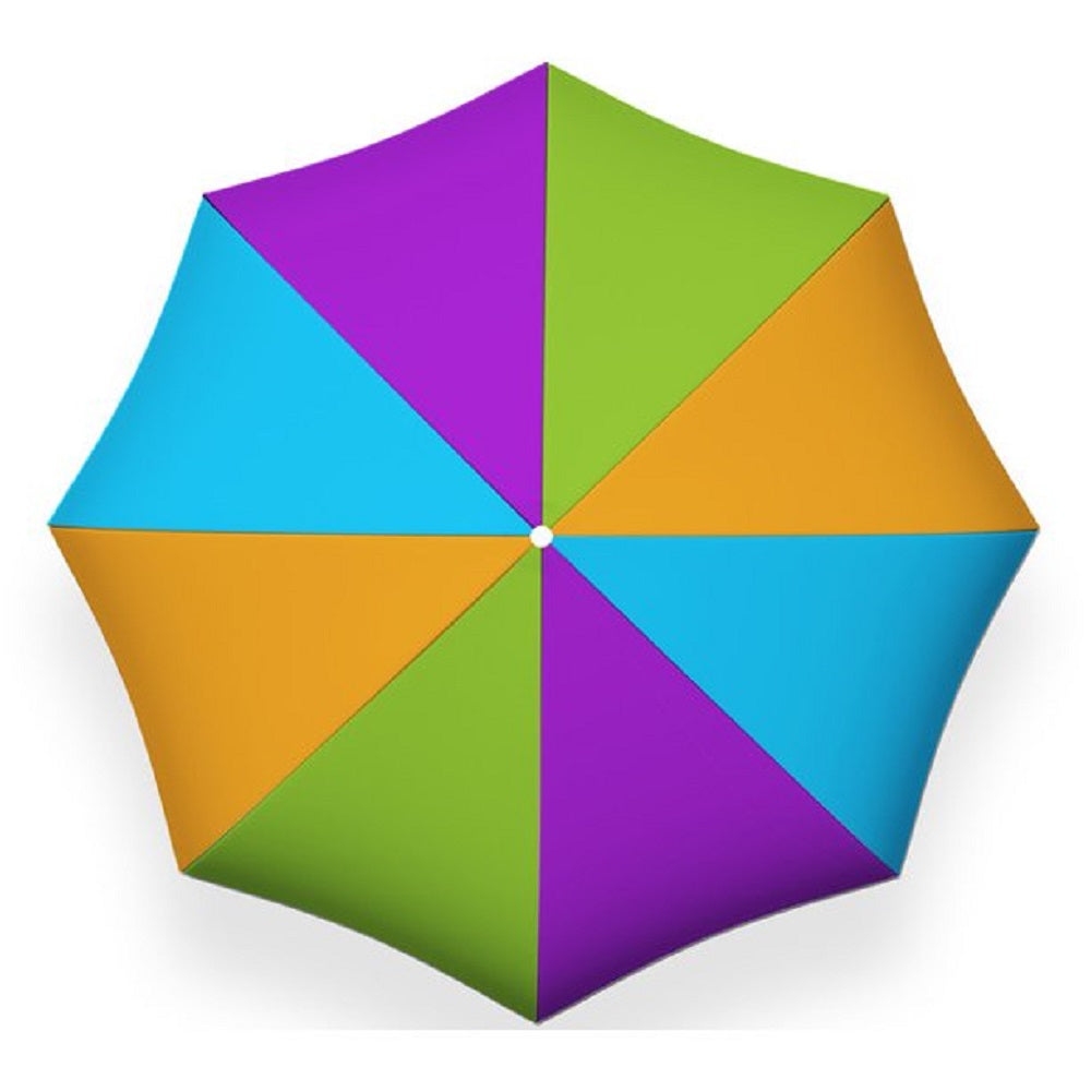 PMU Beach Umbrella 6 feet Opens to 72 inches Multicolor Beach Parasol ...