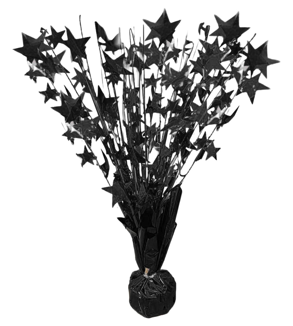 PMU Black Star-Burst Balloon Weights Centerpiece | Graduation Table ...