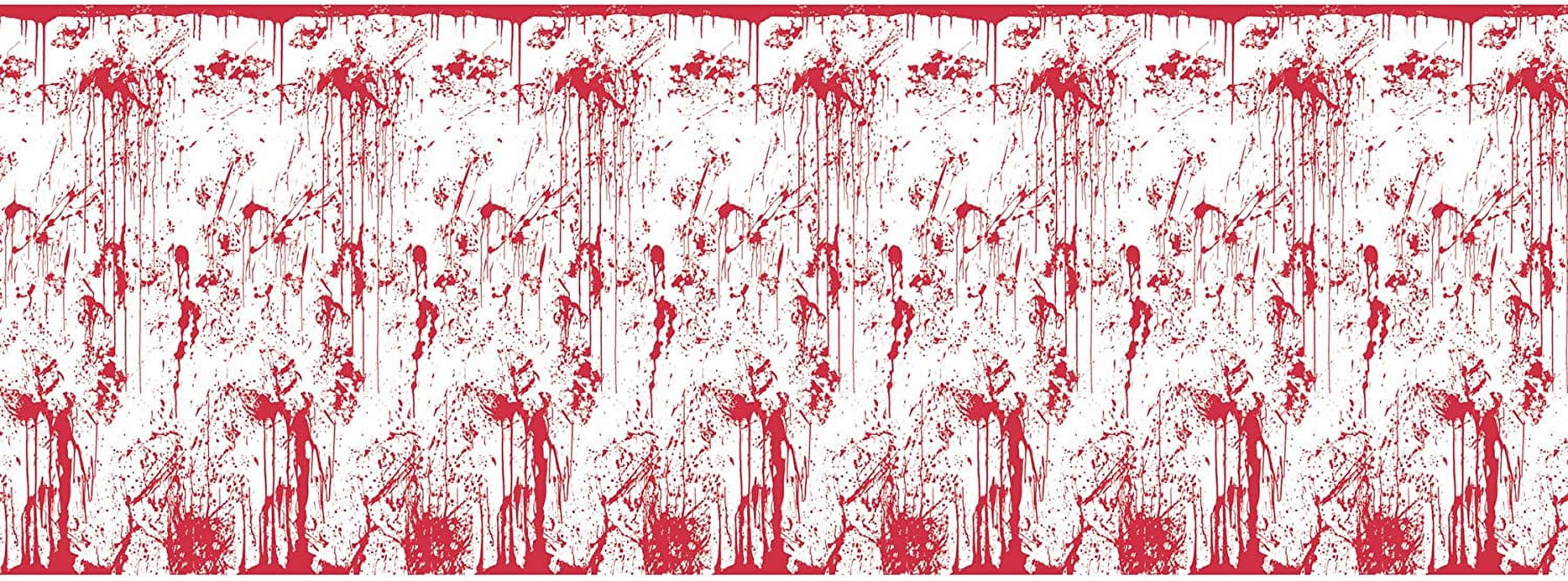 PMU Bloody Wall Halloween Backdrop Decoration for Parties, 4 feet ...