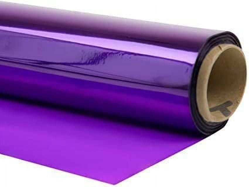 PMU Cellophane Sparkle Wrap Roll 30 in. x 100 ft. Purple for Crafts ...