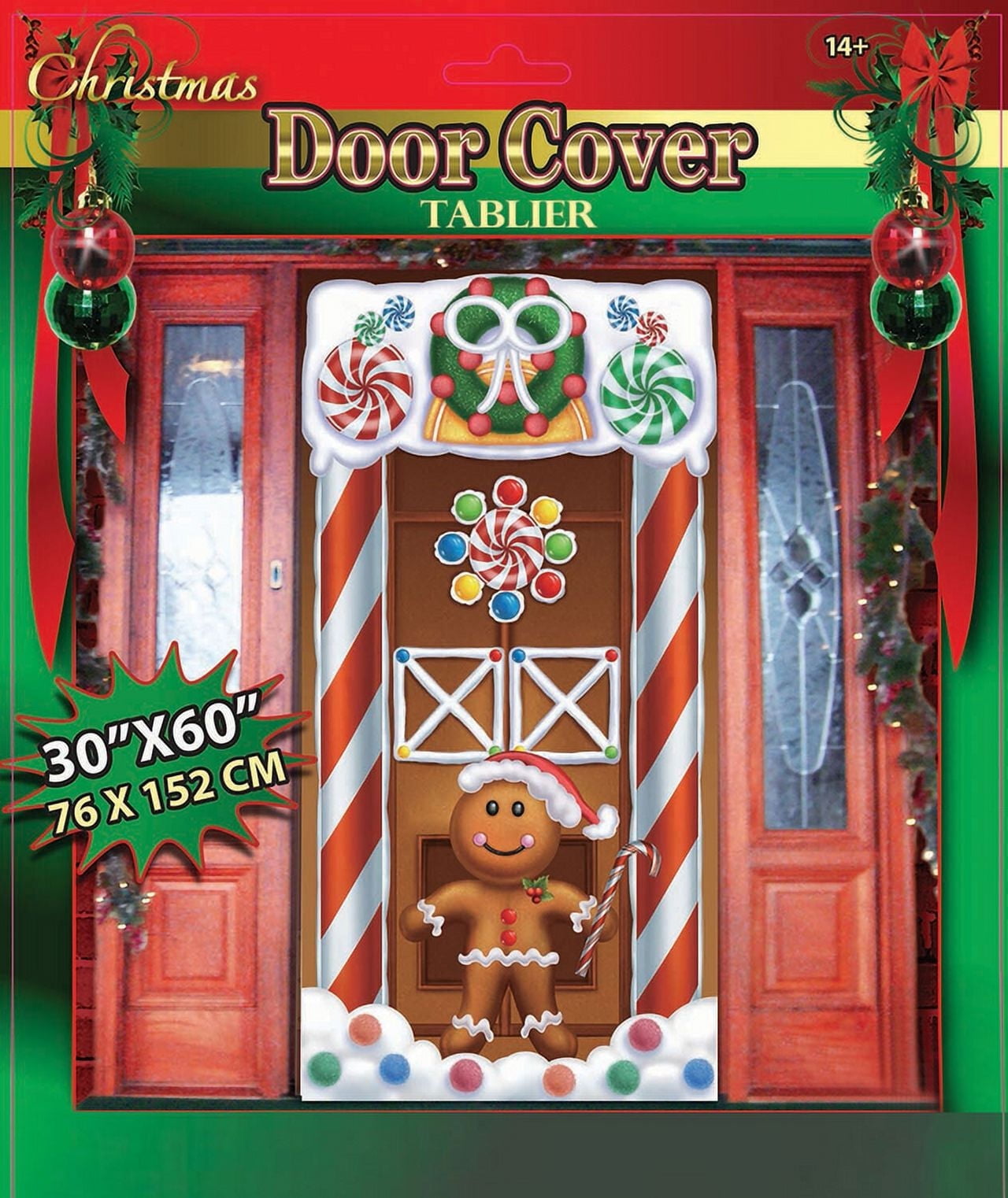 PMU Christmas Gingerbread Man Door Cover 30" x 60" Pkg/1 - Walmart.com