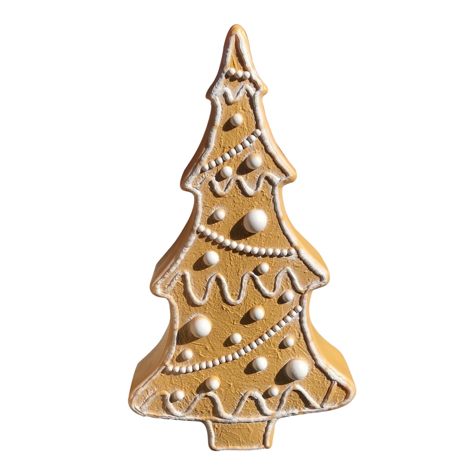 PMU Christmas Light-Up Gingerbread Tree, Blow Mold Plastic Statue, 28 ...