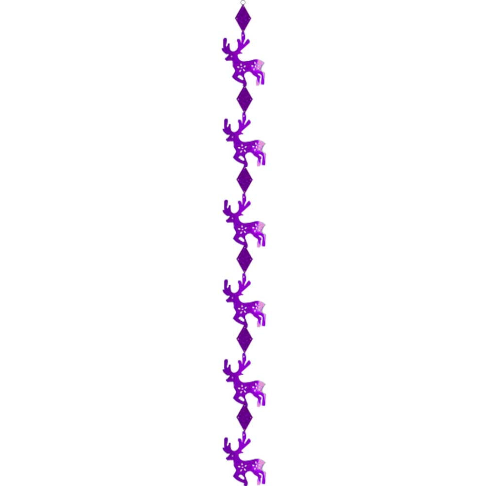 PMU Christmas Reindeer Prismatic Pendant Purple - Christmas Hanging ...