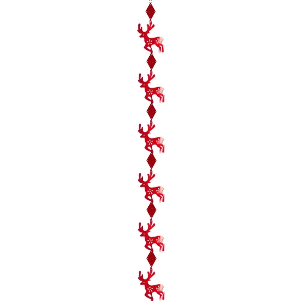 PMU Christmas Reindeer Prismatic Pendant Ruby Red - Christmas Hanging ...