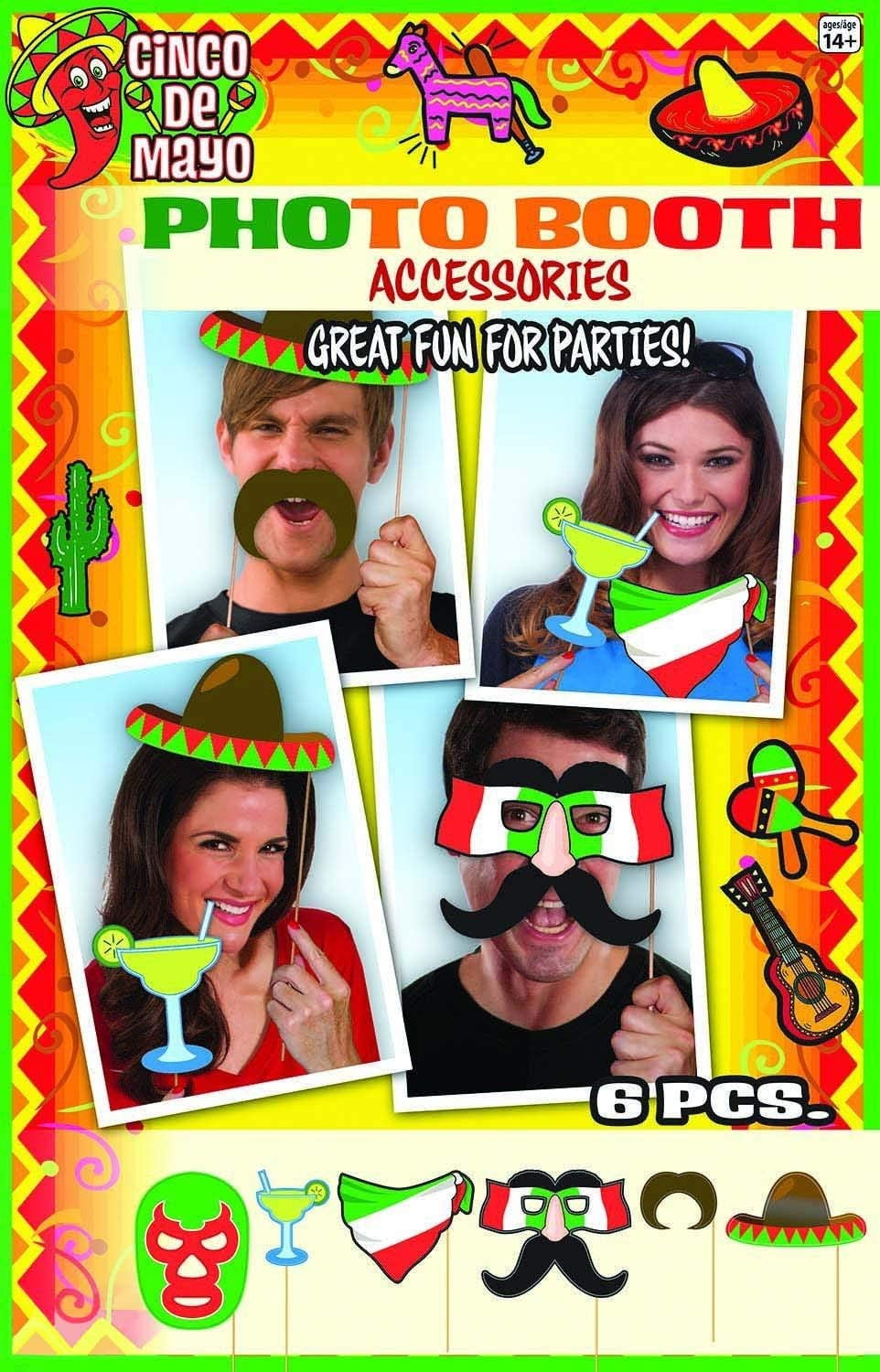 PMU Cinco de Mayo Mexican Themed Photo Booth Prop Set Pkg/1 - Walmart.com