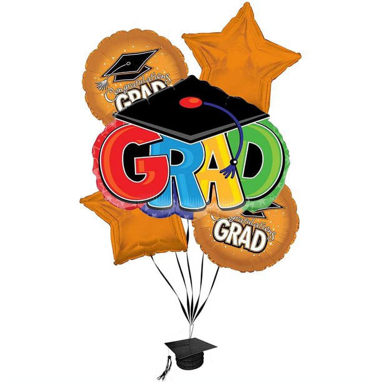 PMU Congrats Grad Cap Balloon Bouquet | Graduation Decoration Mylar ...