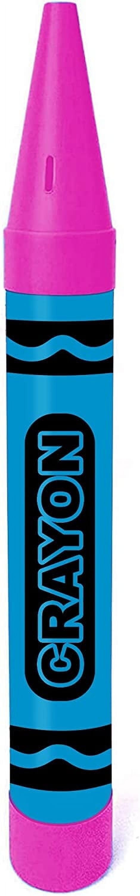 PMU Crayon Bank Giant 36 Inch Bi-Color Turquoise Blue and Hot Pink ...