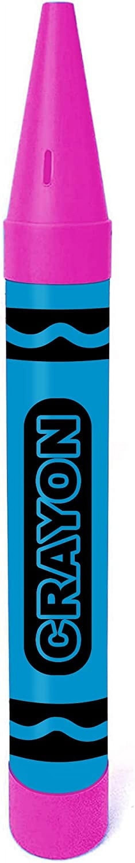 PMU Crayon Bank Giant 36 Inch Bi-Color Turquoise Blue and Hot Pink ...