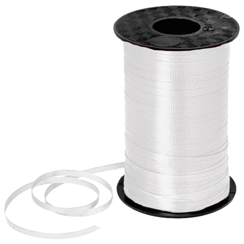 PMU Holiday Gift Wrapping Supplies - White Curling Ribbon 3/16 Inch X ...