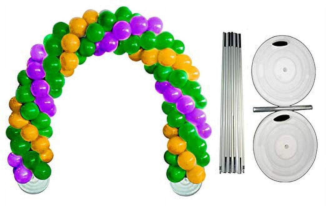PMU DIY Professional Balloon Arch Deluxe Kit (Mardi Gras Gold, Green ...