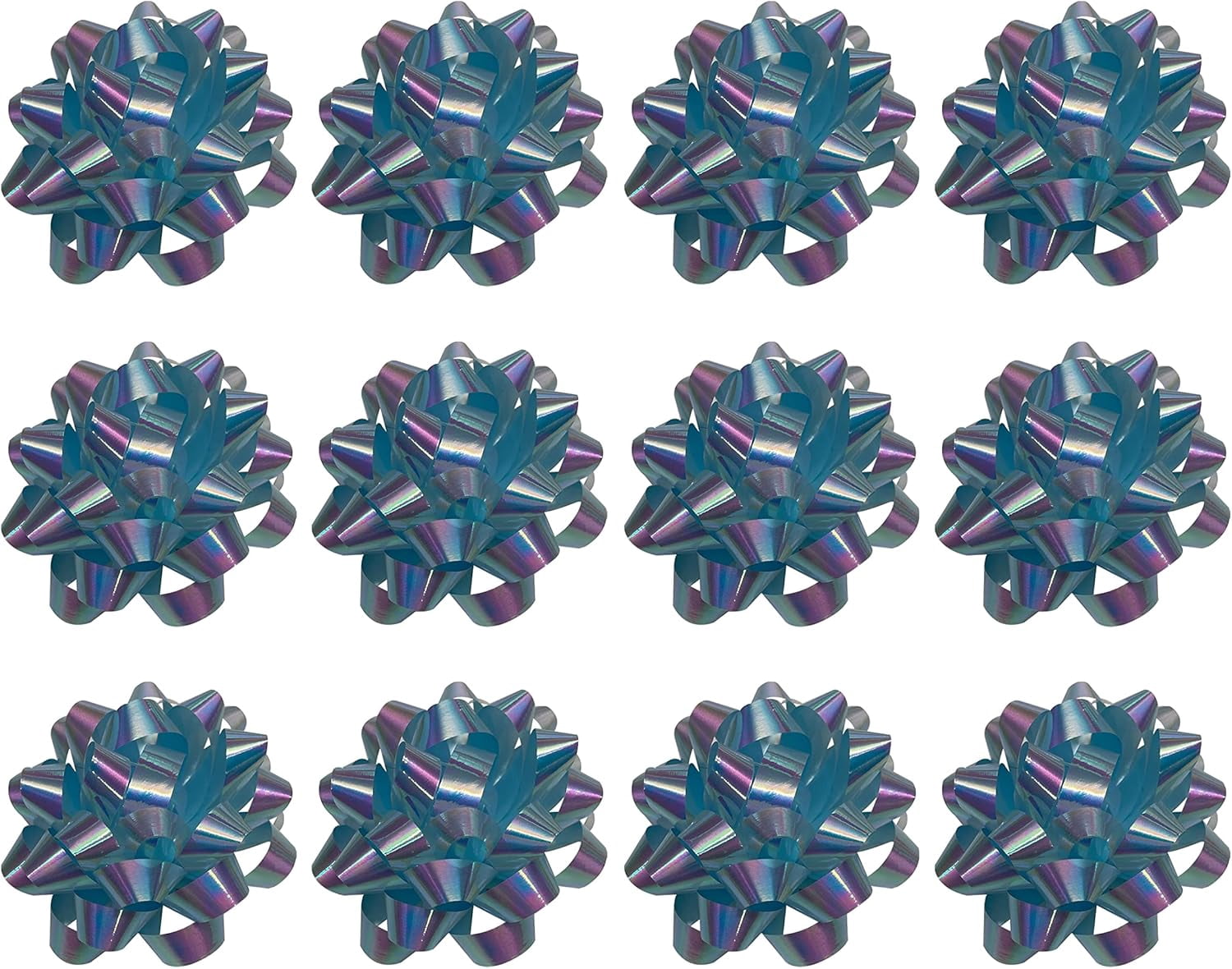 PMU Decorative Confetti Gift Bows 4-1/4 Inch Large Iridescent Pastel ...
