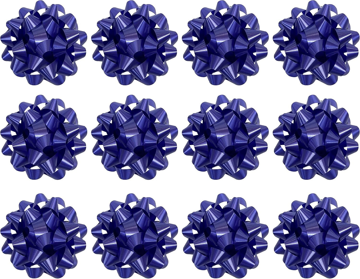 PMU Decorative Confetti Gift Bows 4-1/4 Inch Large Periwinkle Blue (12 ...