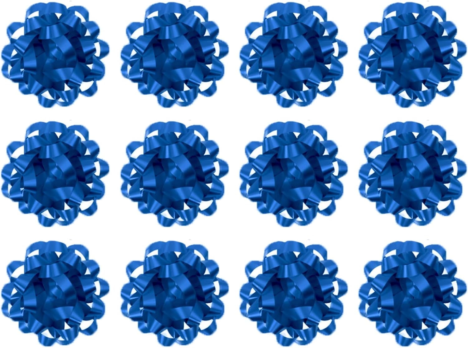PMU Decorative Confetti Gift Bows 4-1/4 Inch Large Royal Blue (12/Pkg ...
