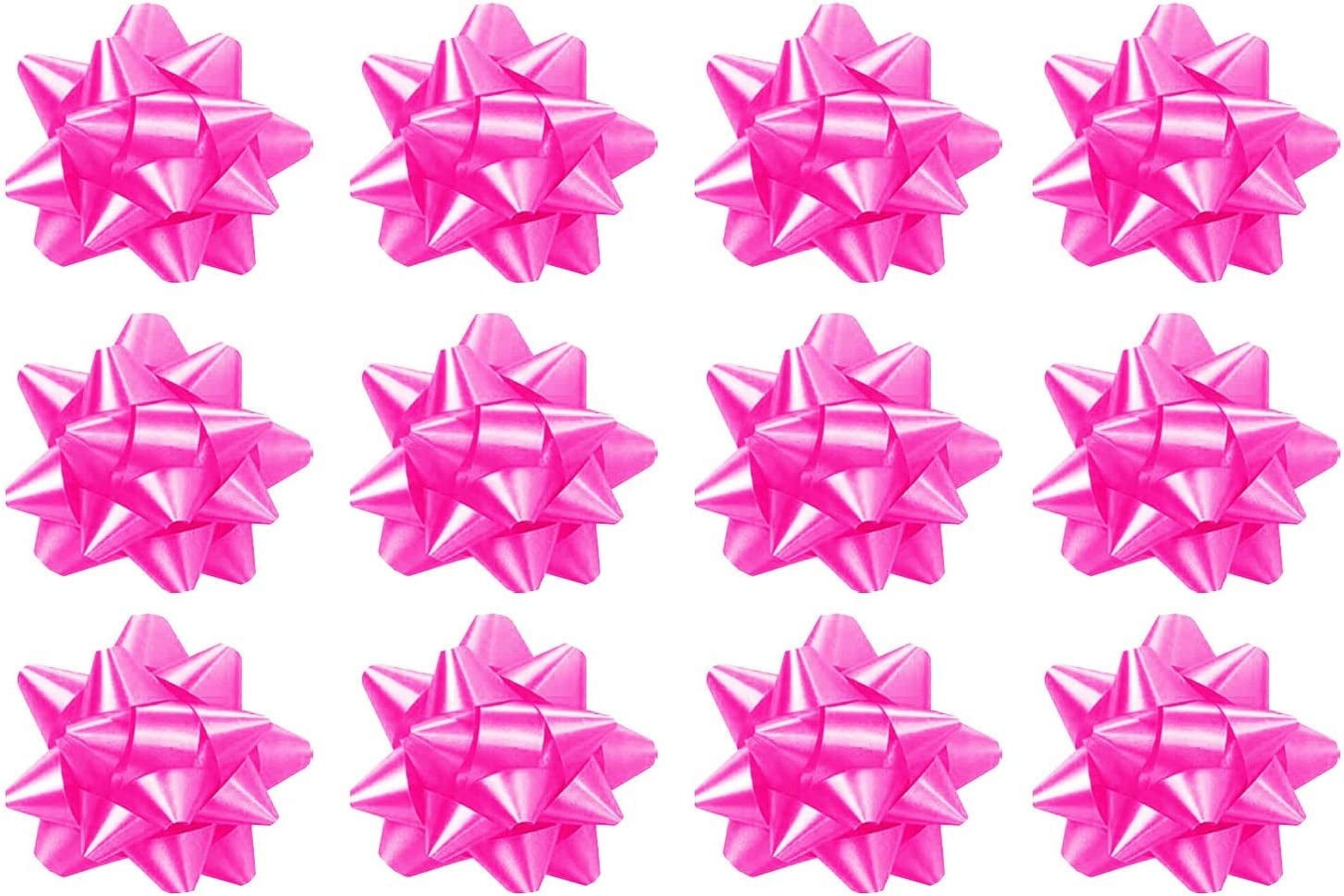 PMU Decorative Star Gift Bows 3-3/4 Inch Medium Magenta (12/Pkg) Pkg/1 ...