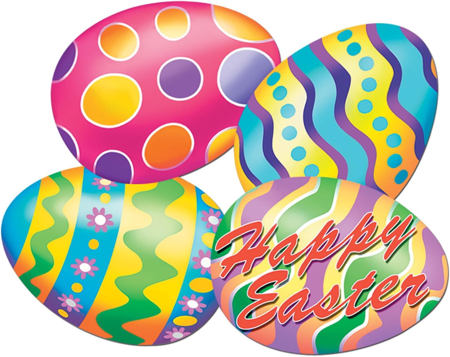 PMU Easter Celebrations Easter Egg Cutouts 16 Inch - Party Decoration ...