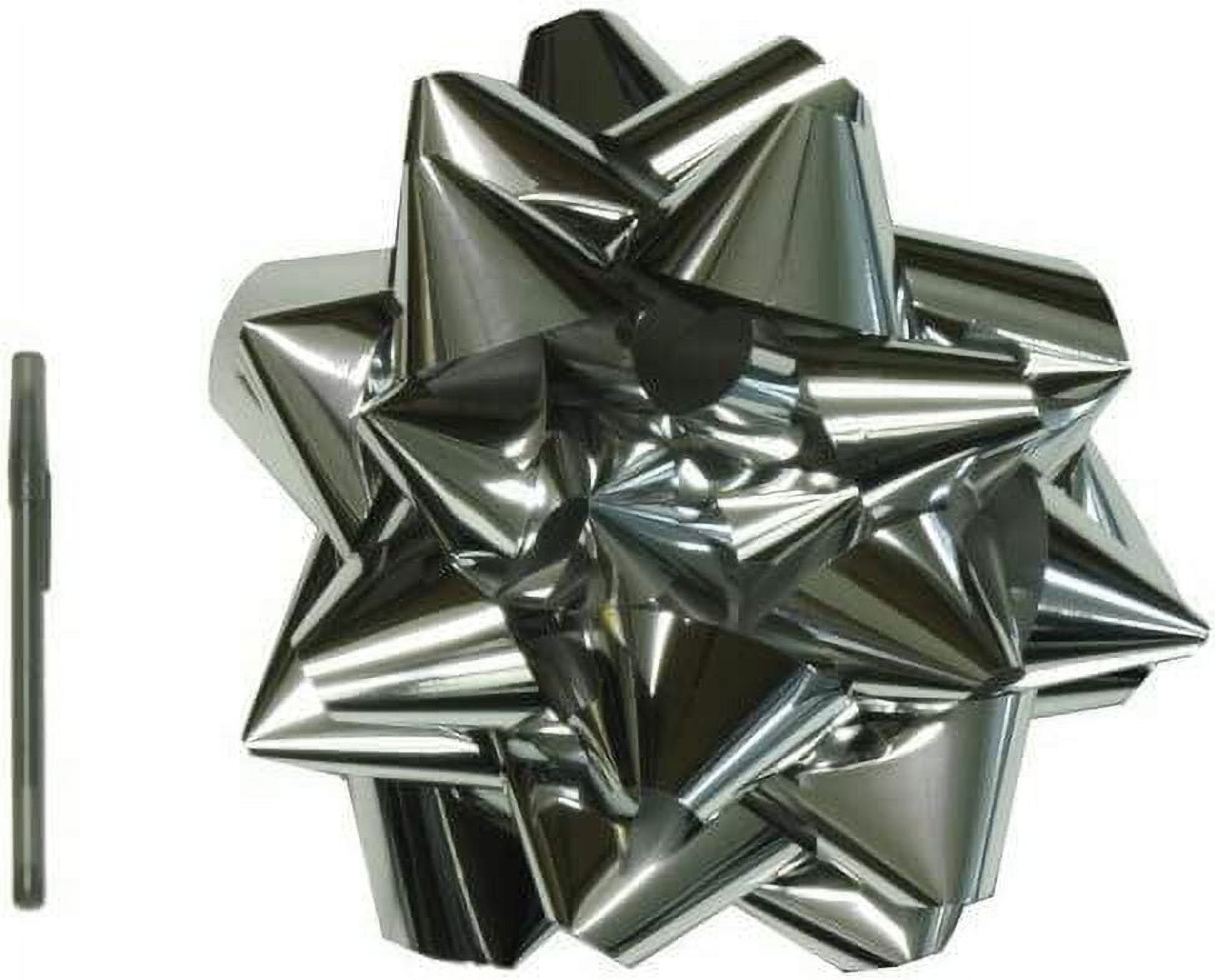 PMU Extra Large Gift Bow 13 Inch Silver Mega Bow for Cars, Birthday ...