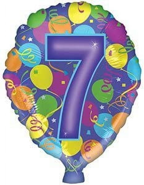 PMU Foiltex 18 Inch Number 7 Latex Shape Bright Party Decoration ...