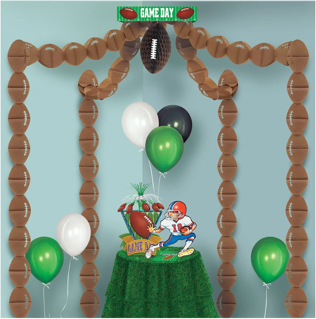 PMU Football Decorations - Paper Football Canopy 20ft x 20ft Super Bowl ...