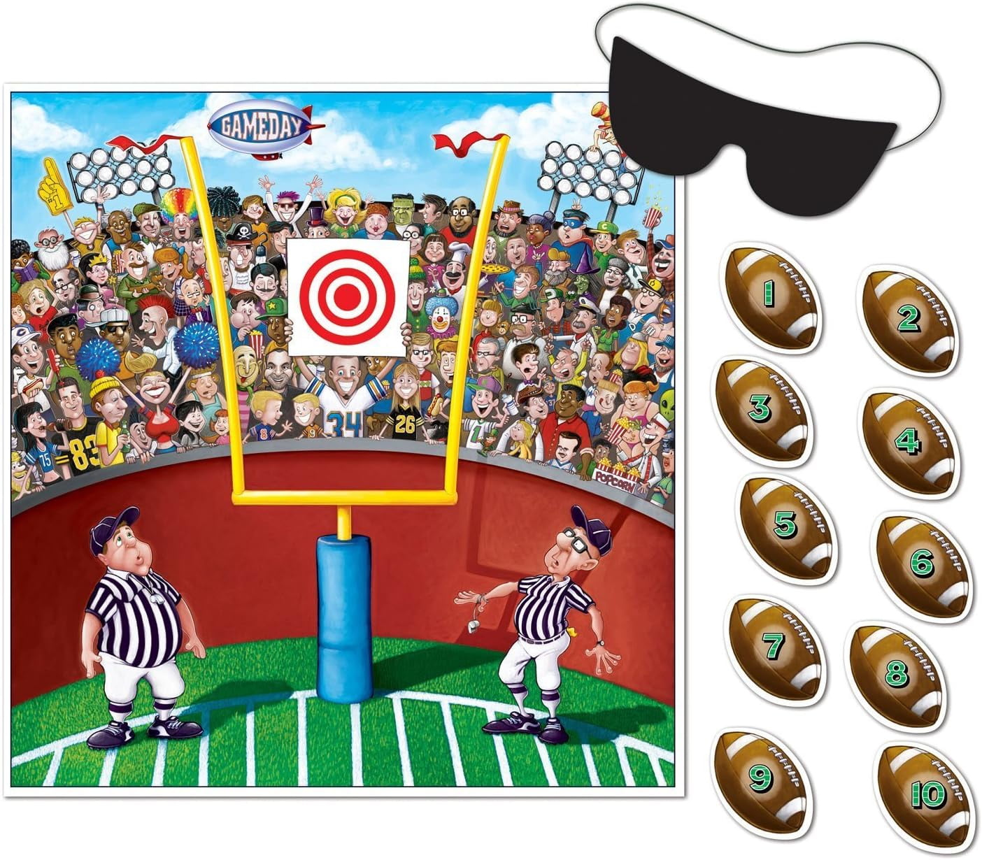 PMU Football Decorations - Pin The Ball Football Game 17.5in x 19.5in ...