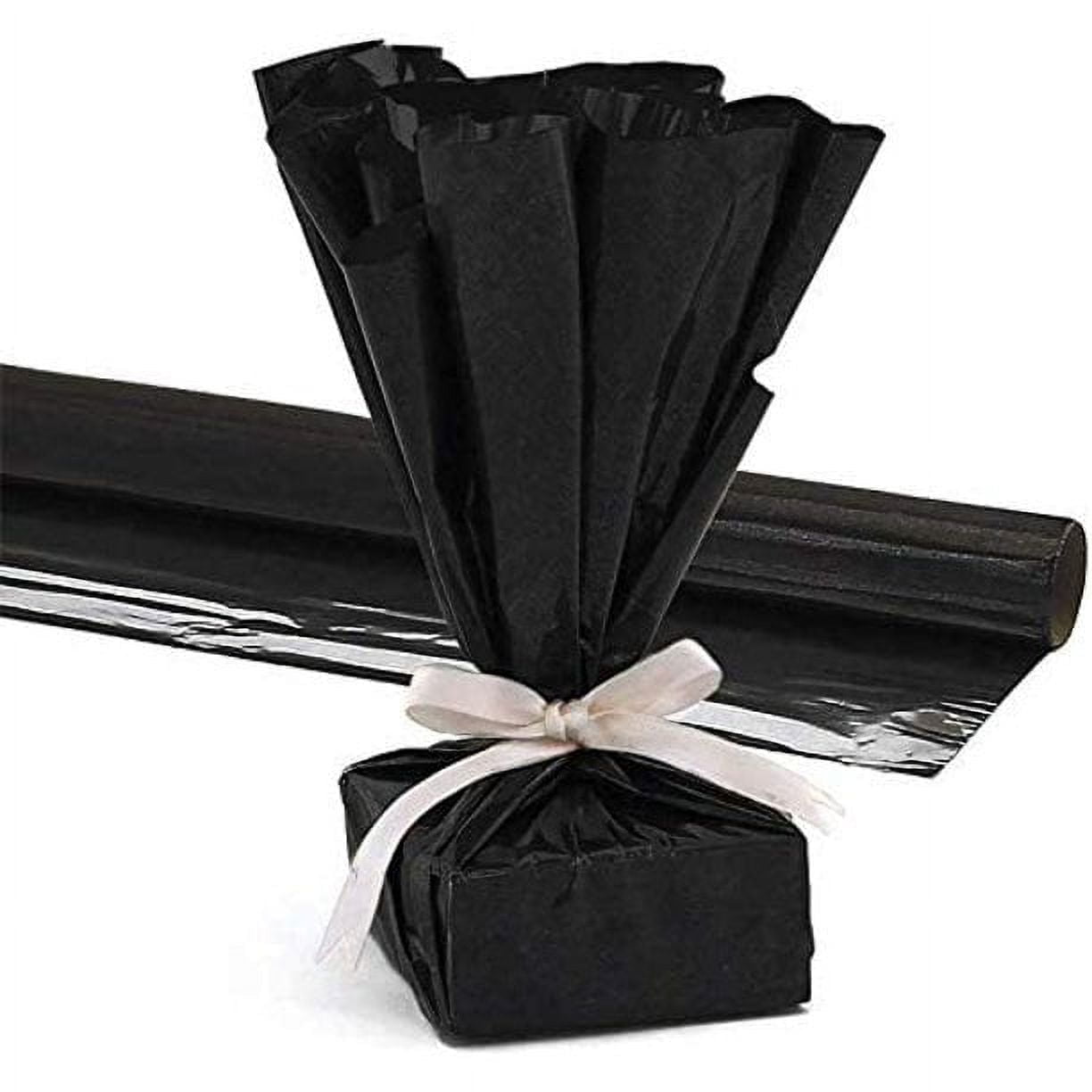 PMU Gift Wrap Mylar Roll Metallic Black 2-sided, 48 Inches X 100 Ft ...