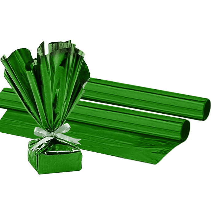PMU Metallic Green Mylar Gift Wrapping Roll, 24''x25', Pack of 2, for ...