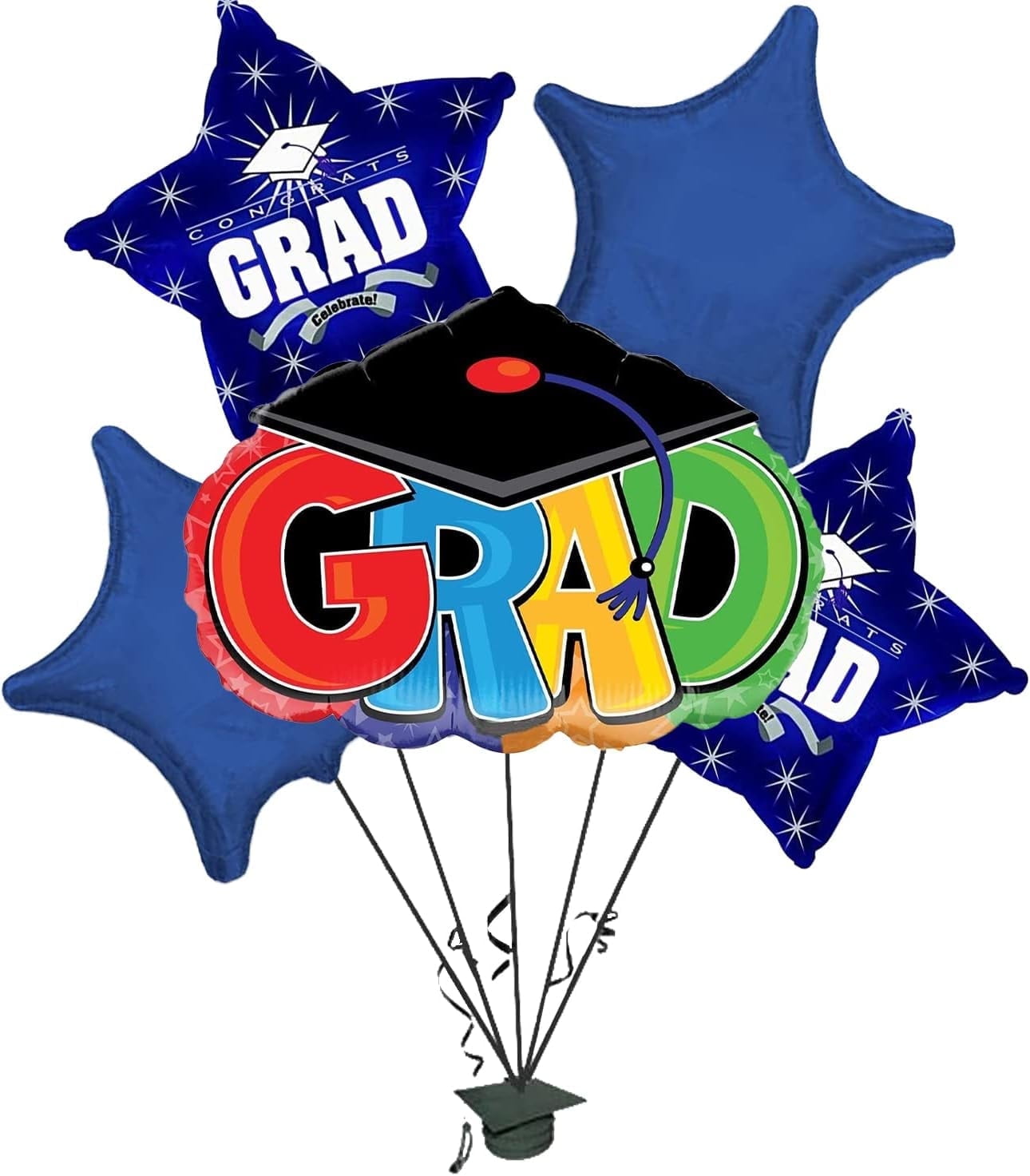 PMU Congrats Grad Cap Balloon Bouquet | Graduation Decoration Mylar ...