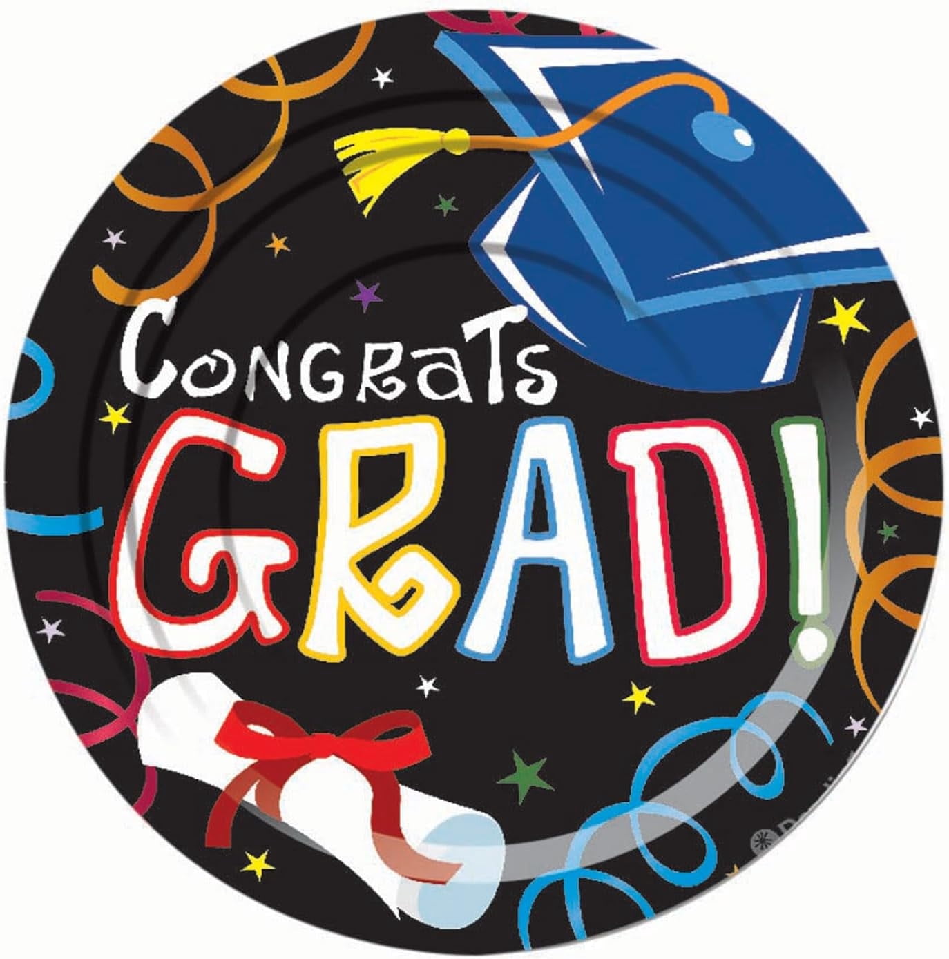 PMU Graduation "Congrats Grad!" Plates 7in - Graduation Celebration ...