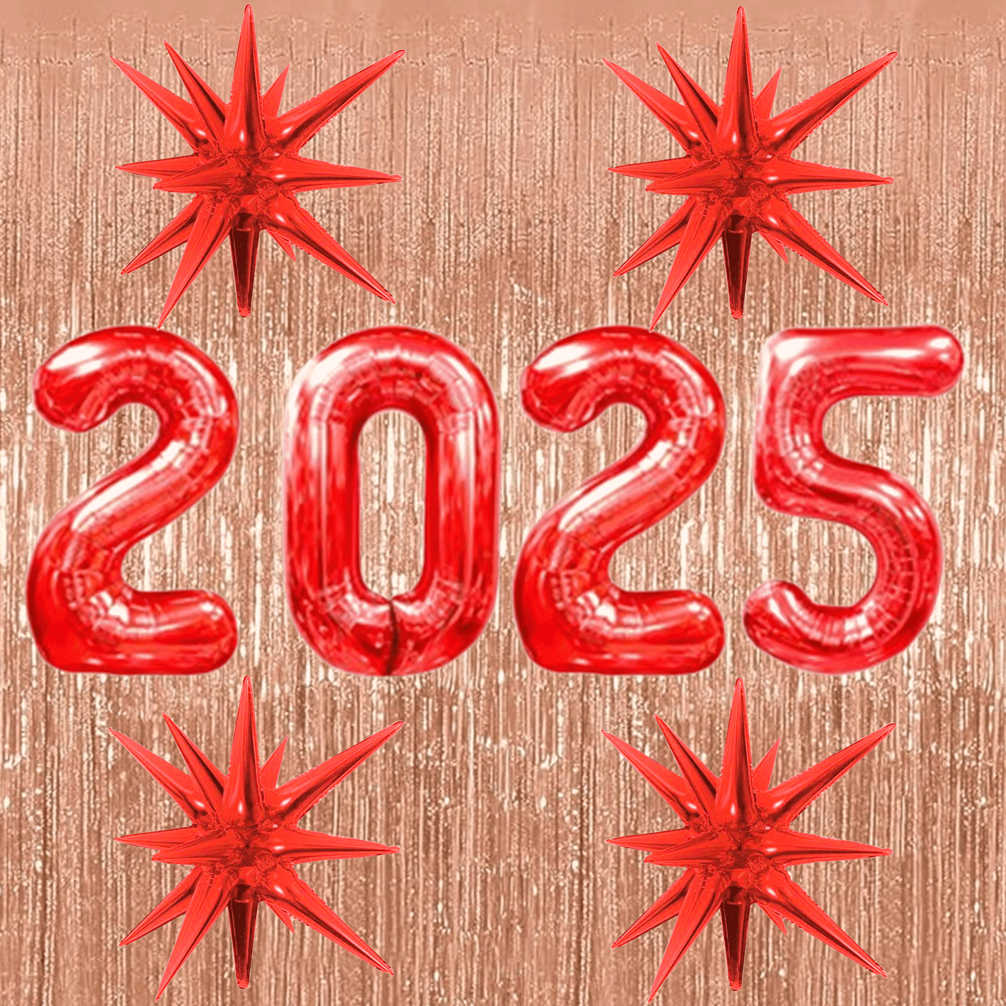 PMU Graduation Decorations | Number Balloons 2025 Ruby Red with Rose ...