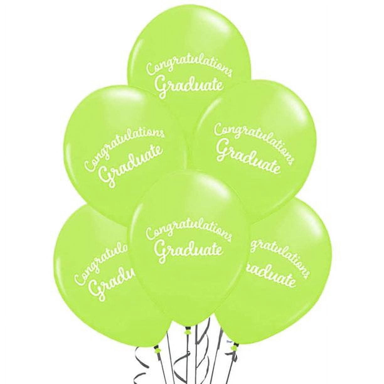 PMU Graduation Script Balloons 11 Inch Premium PartyTex Lime Green ...