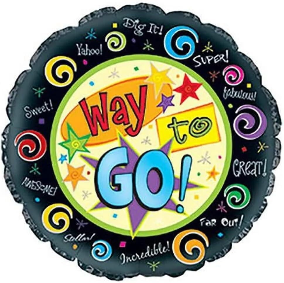 PMU Graduation "Way to Go!" Multicolored 18 Inch Mylar Balloon Pkg/1 ...