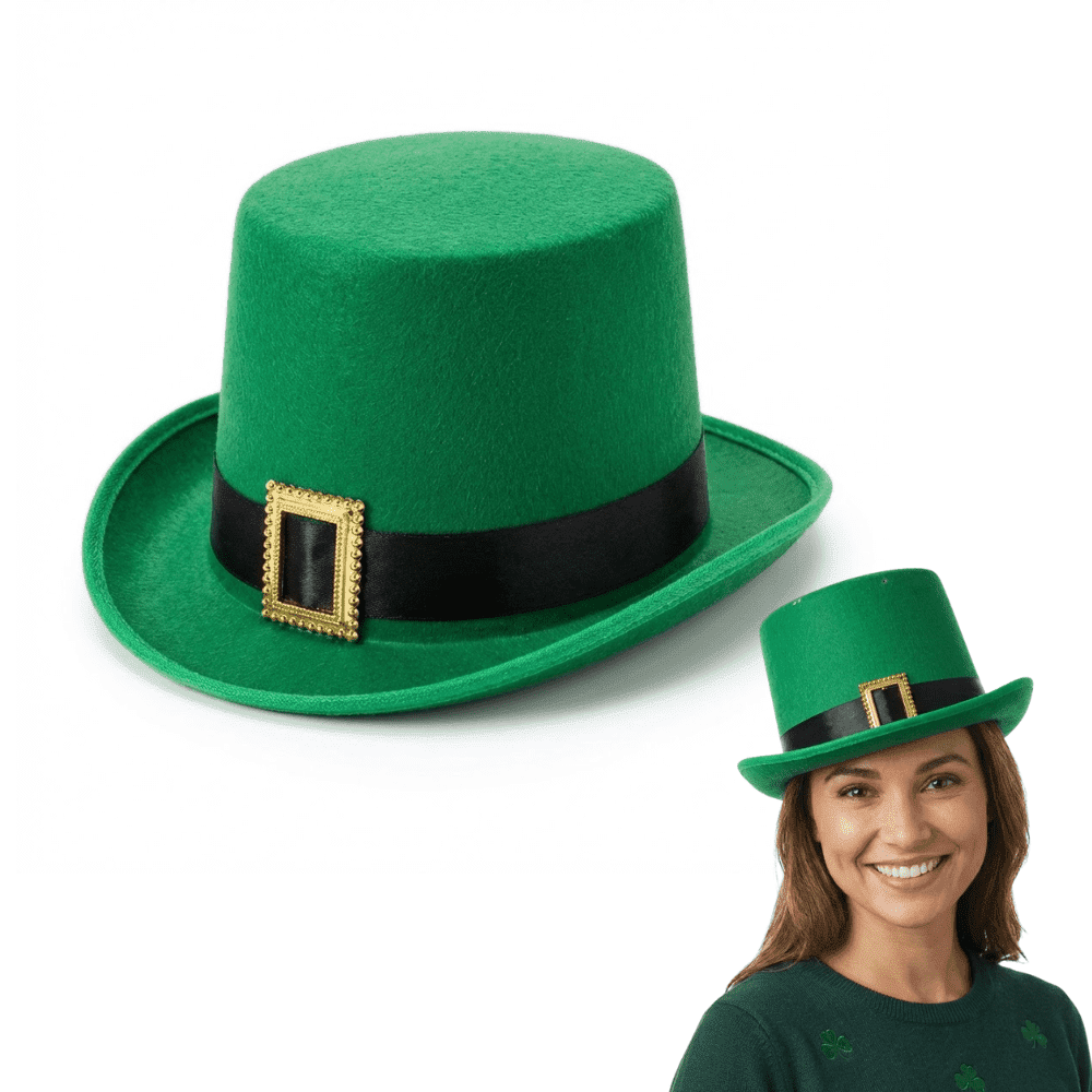 PMU Green St. Patricks Day Hat with Buckle and Black Band for Men and ...