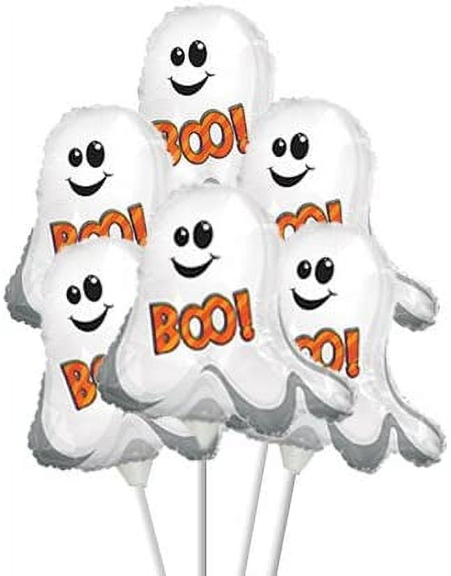 PMU Halloween Balloons "Boo Ghostie" 11 Inch Pre-Inflated with Stick ...