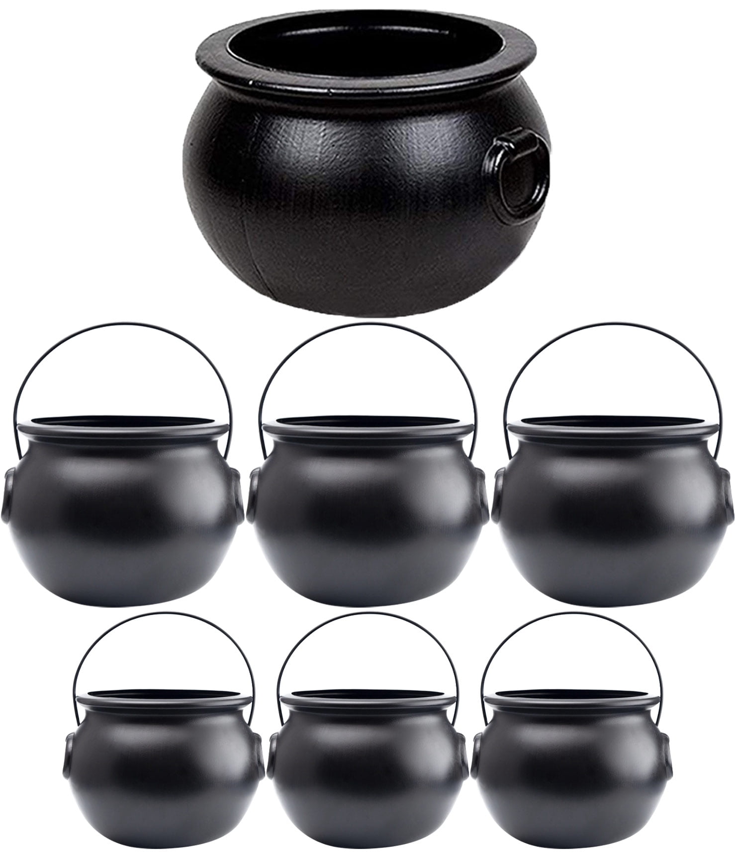 PMU Halloween Cauldron - Multi-Pack 7pc Assortment Plastic Candy Holder ...