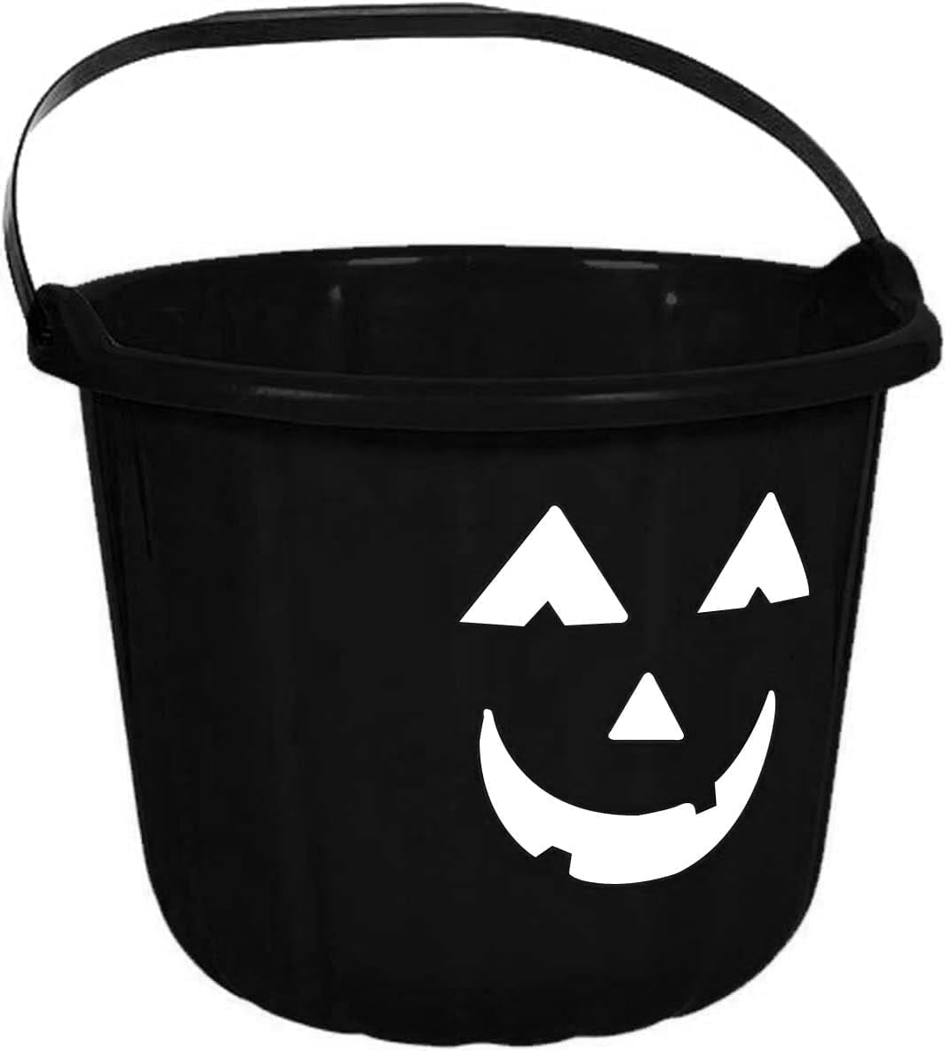 PMU Halloween Jack-O-Lantern Trick or Treat Pail Bucket - Two Sided ...