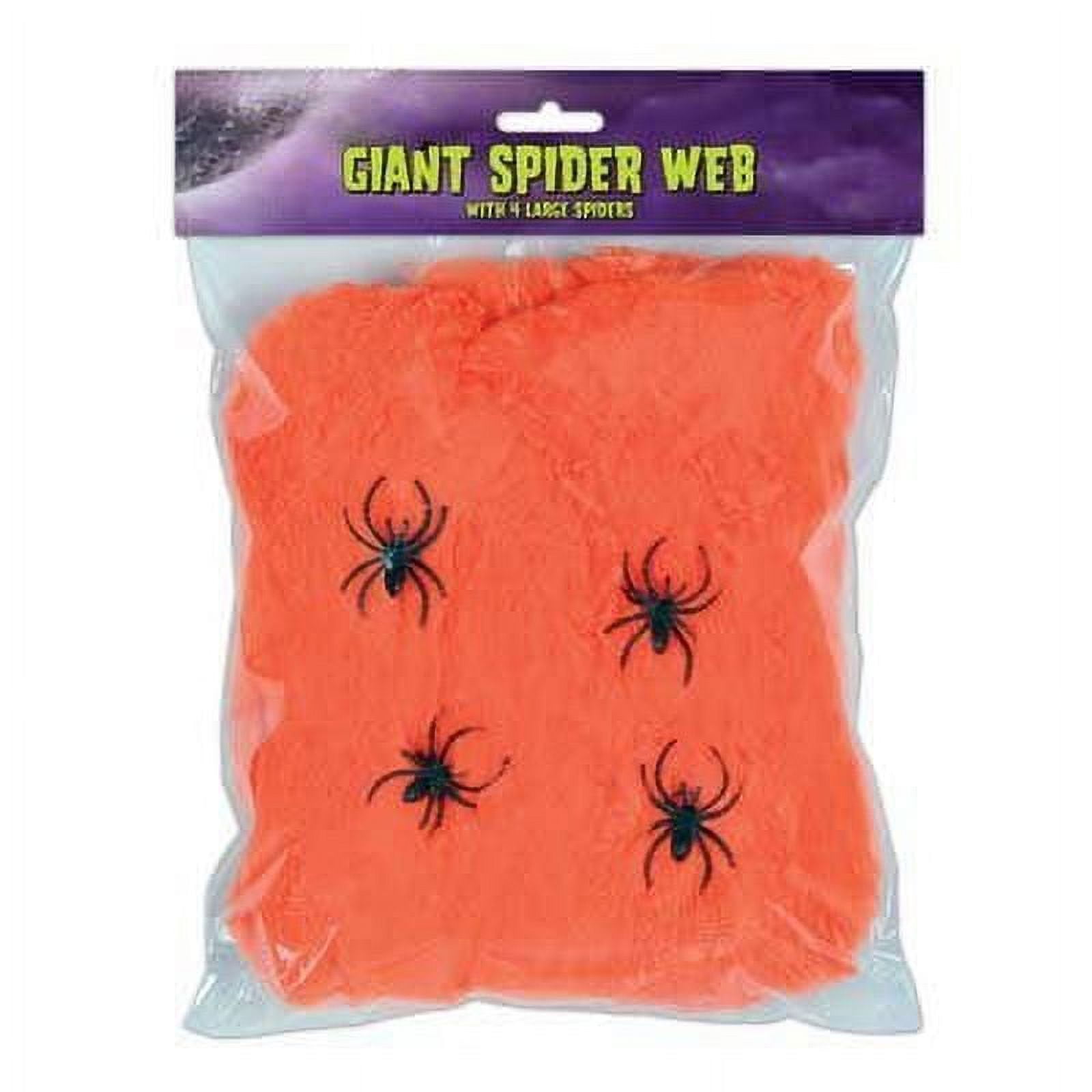 PMU Halloween Party Decoration Accessory Giant Spider Web with 4 Large ...