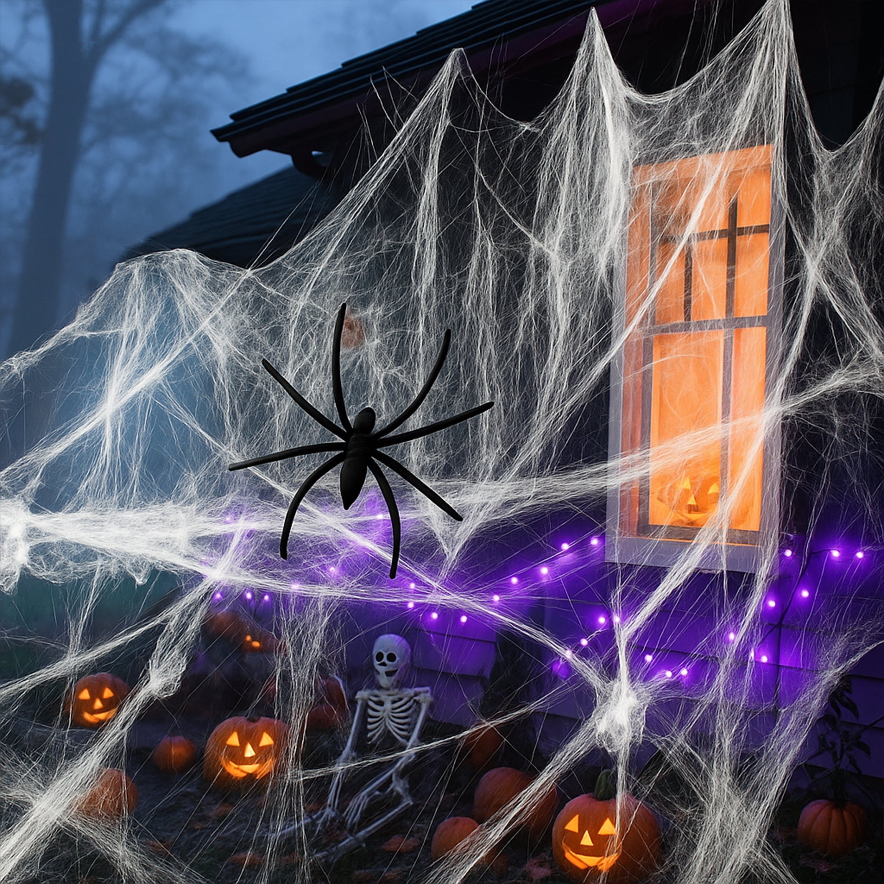 PMU Halloween Party Decoration Accessory Spider Webbing White 15 grams ...